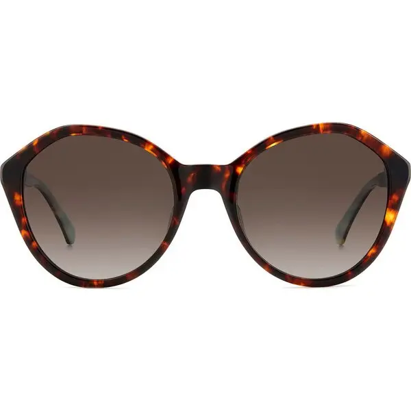 Kate Spade New York Jezebel 54mm Round Sunglasses - Havana/brown Gradient