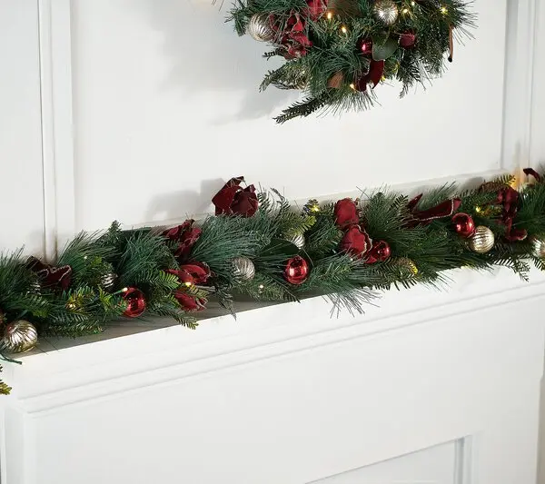 SIMPLY STUNNING BY JANINE GRAFF As Is Simply Stunning 9' Luxe Decorator Ledgarland