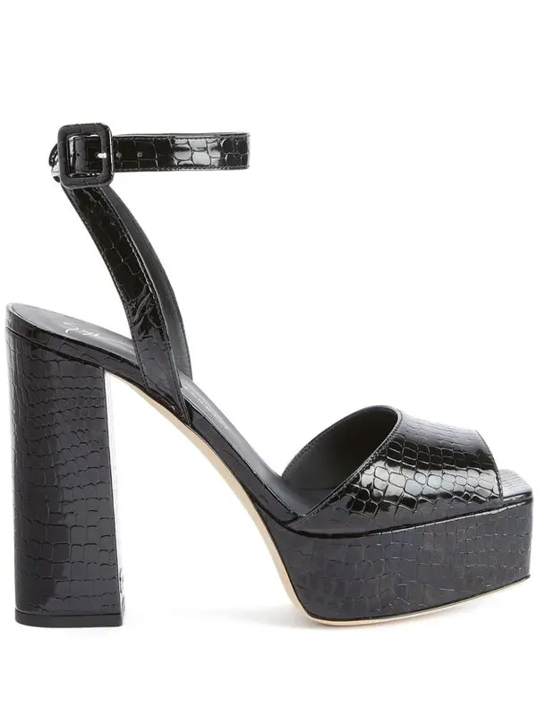 GIUSEPPE ZANOTTI 120mm Betty Platform Sandals - Black