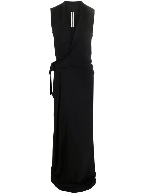 Rick Owens V-neck Wrap Sleeveless Gown