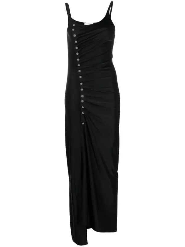 Rabanne Asymmetric Maxi Dress - Black