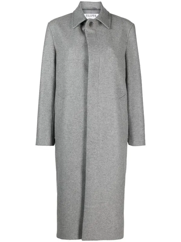 Filippa K Single-breasted Mélange Trench Coat