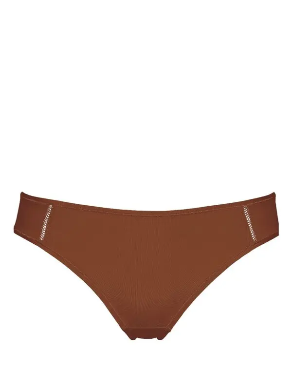 ERES Stitch-detail Briefs - Brown