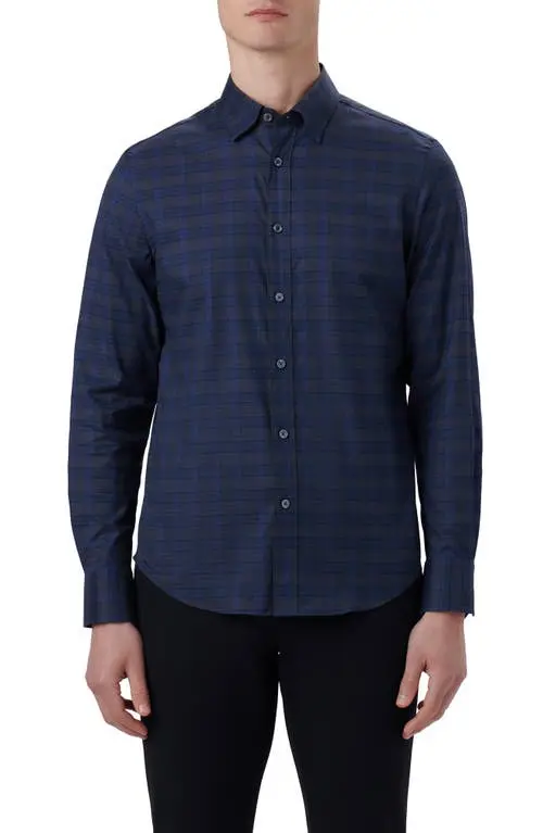 Bugatchi Karl Plaid Stretch Cotton Button-up Shirt