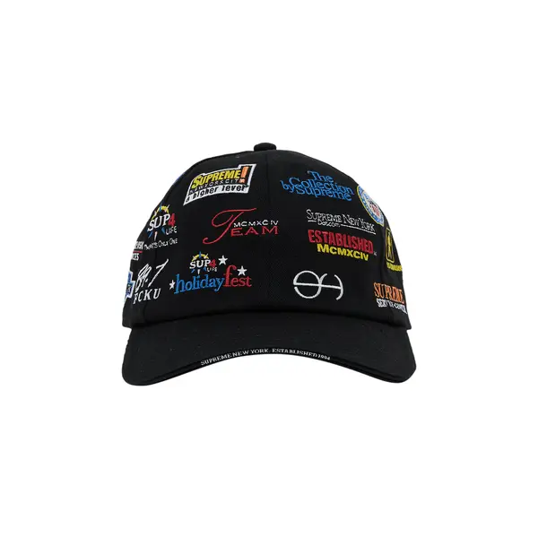 Supreme Sponsors 6-panel Cap - Black
