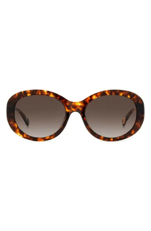 Kate Spade New York Avah 56mm Gradient Round Sunglasses - Havana/brown Gradient