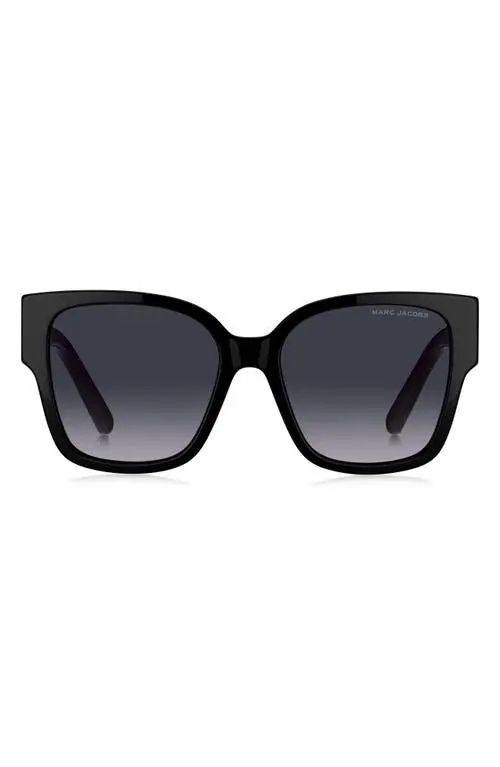 Marc Jacobs 54mm Square Sunglasses - Black/ Grey Shaded