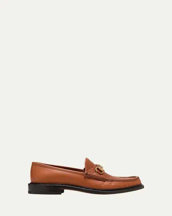 Gucci Leather Horsebit Loafers - Tan | Editorialist display picture 1