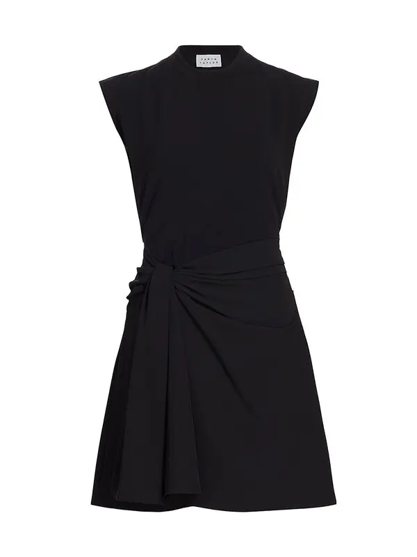Tanya Taylor Mandy Twist Minidress - Black | Editorialist