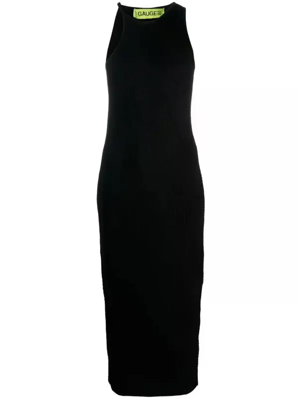 Gauge81 Altea Asymmetric Ribbed-knit Midi Dress