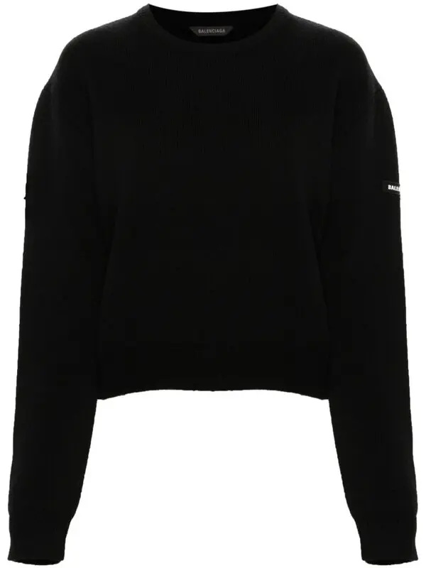 Balenciaga Knitted Sweater - Black