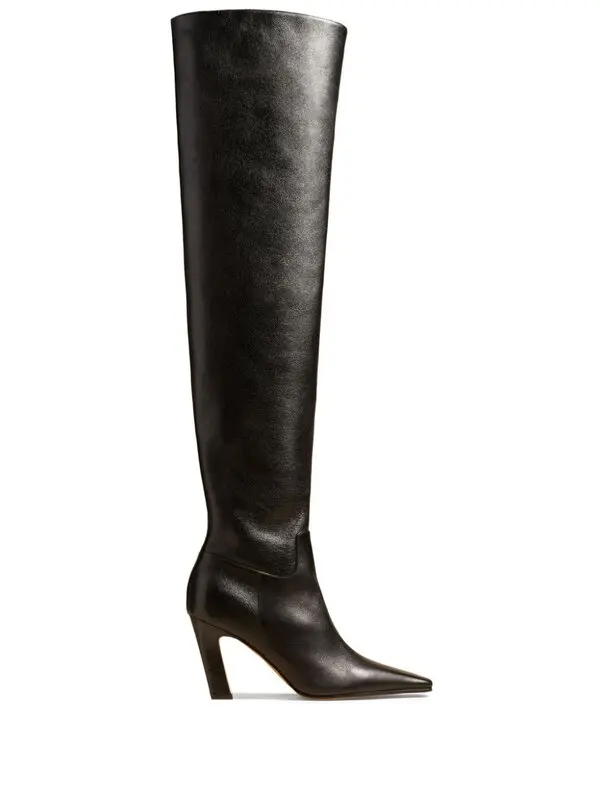 Khaite Marfa 85mm Leather Over-the-knee Boots - Black