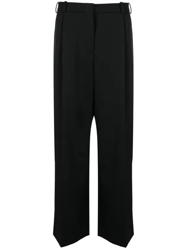 BOTTER Pleated Wide-leg Trousers - Black