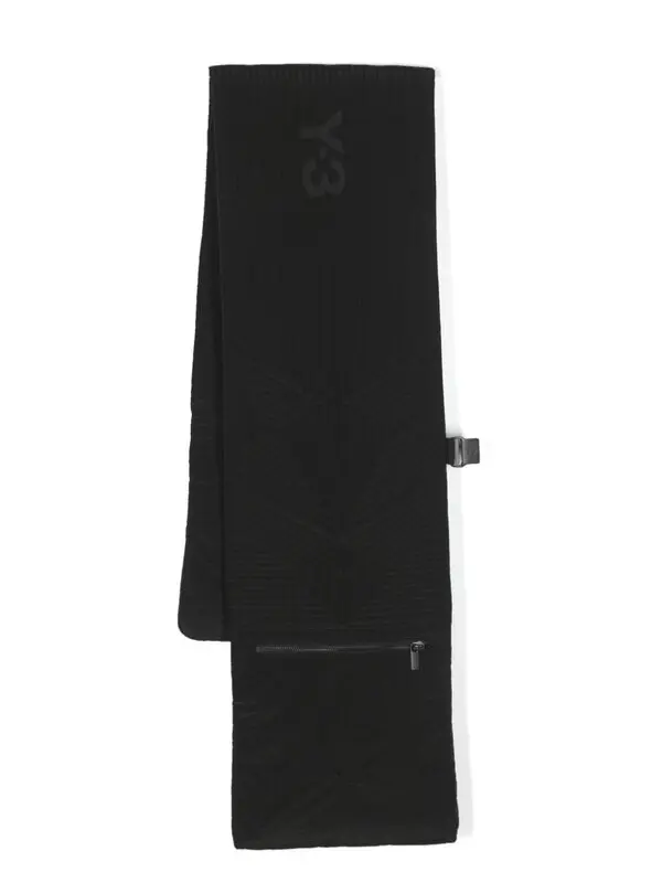 Y3 Logo-print Quilted Scarf