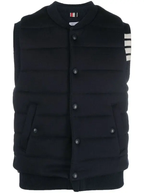 Thom Browne Stripe-detail Padded Gilet