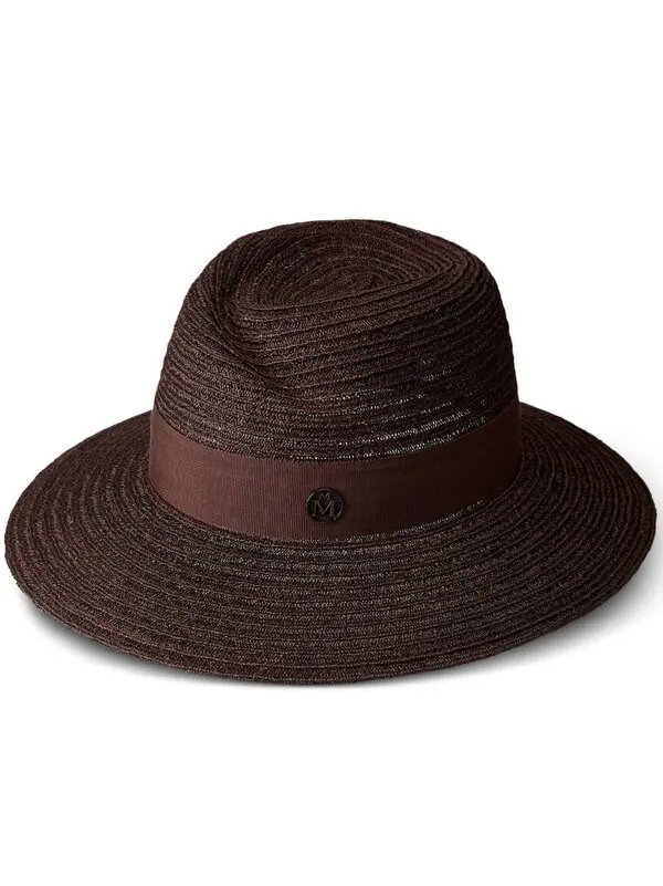 MAISON MICHEL Virginie Fedora - Brown