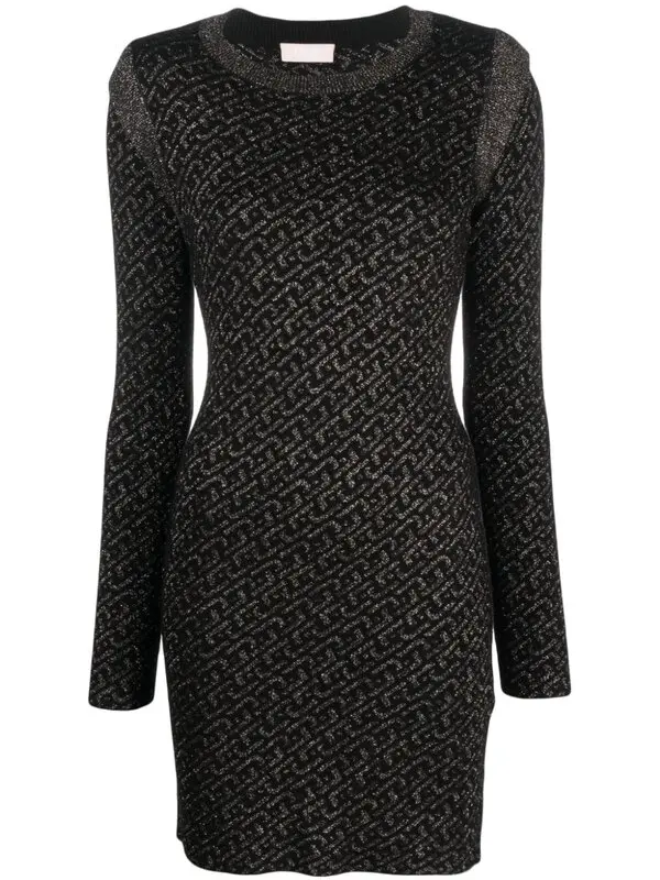 Liu Jo Logo-jacquard Knitted Minidress
