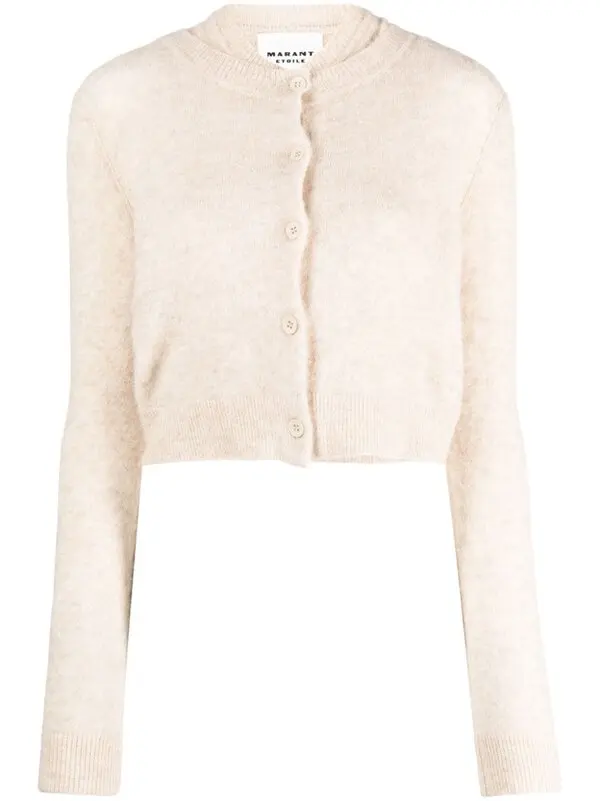 MARANT ETOILE Amenita Cropped Cardigan - Neutrals