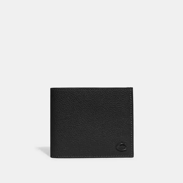 Coach Double Billfold Wallet - Black