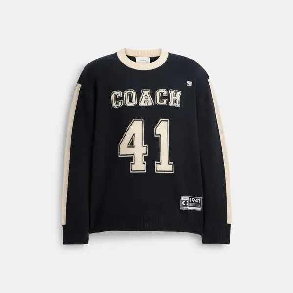 Coach Varsity Sweater In Black - 40% Off | Editorialist