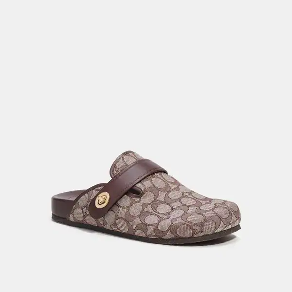 Coach Clog In Signature Jacquard - Charcoal/black | Editorialist