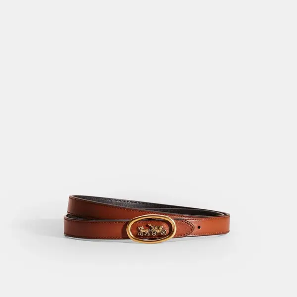 Coach Restored Horse And Carriage Buckle Reversible Belt, 20mm