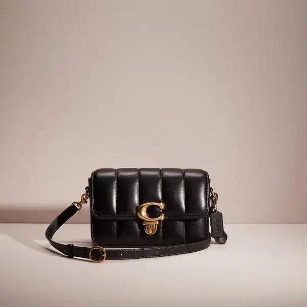 Coach Restored Studio Shoulder Bag With Quilting - Brass/Black ...