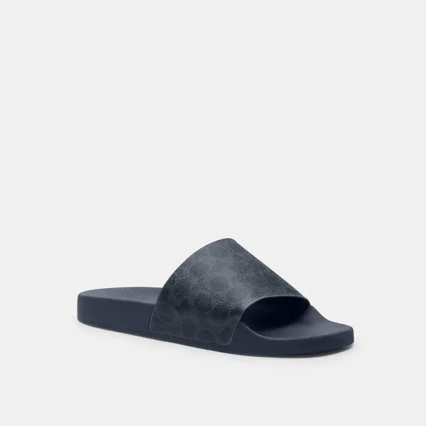 Coach Signature Canvas Slide - Denim