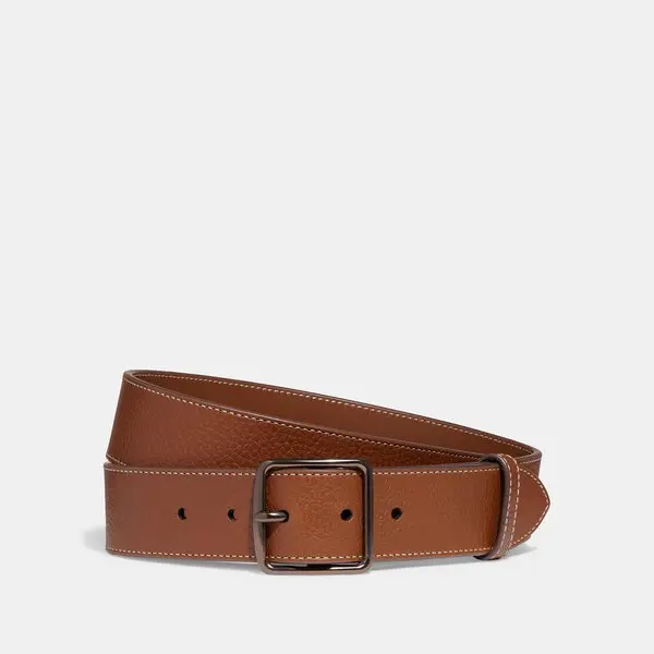 Coach Harness Buckle Belt, 38mm - Saddle | Editorialist