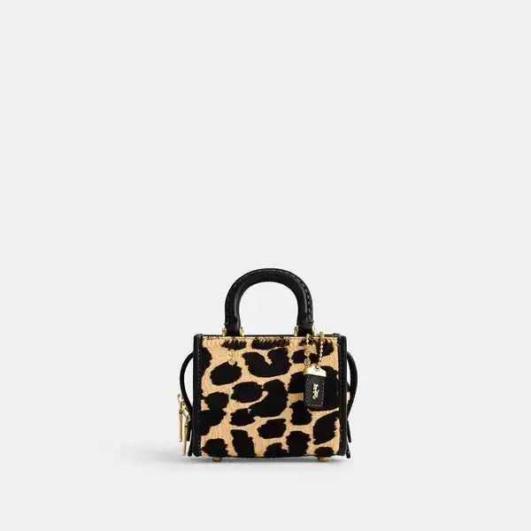 Coach Rogue 12 In Haircalf With Leopard Print In Brass/Leopard