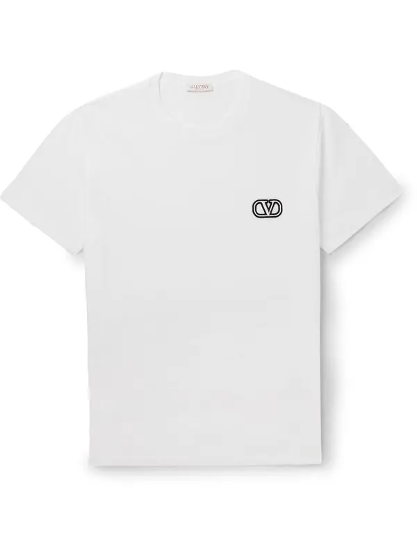Valentino Garavani Logo-AppliquéD Cotton-Jersey T-Shirt Xs - White 