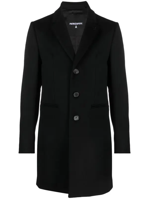 Patrizia Pepe Single-Breasted Coat In Black - 82% Off | Editorialist