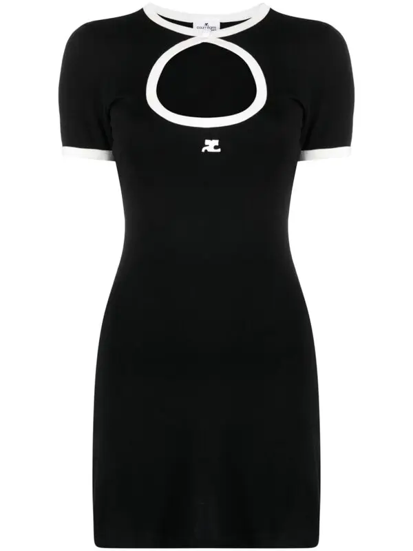 COURREGES Cut-out Cotton Minidress