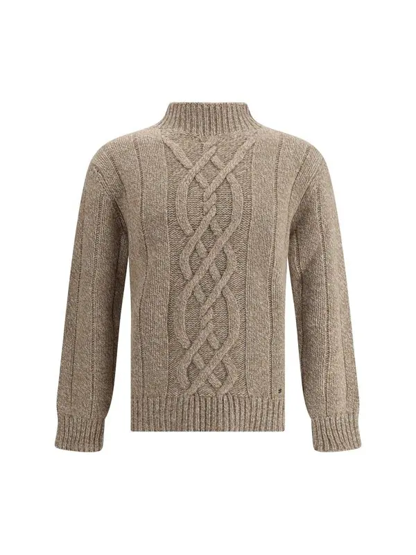 BROOKSFIELD Woven Yarn Sweater - Beige