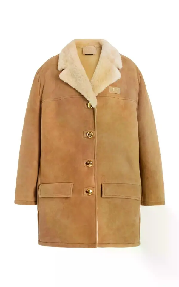Prada Shearling Overcoat - Neutral