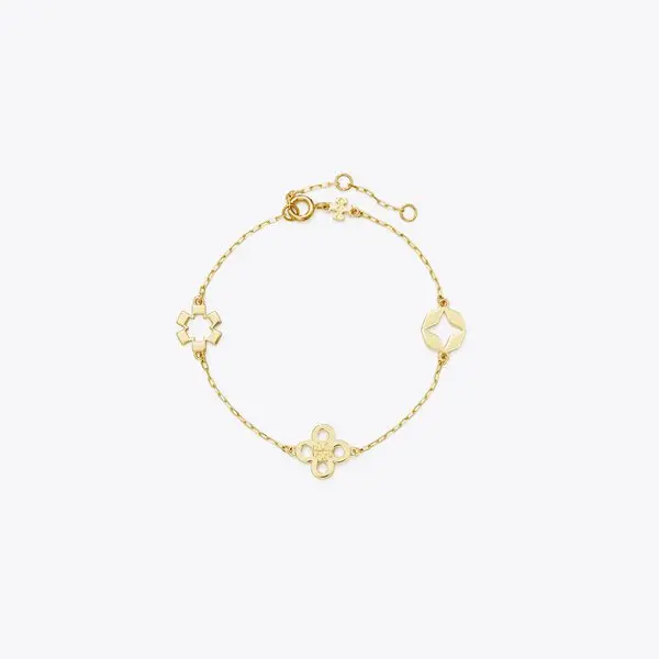 Tory Burch Kira Clover Bracelet - Tory Gold