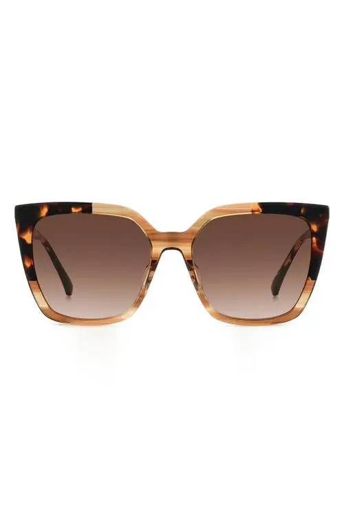 Kate Spade New York Gradient Square Sunglasses - Horn Beige/brown Gradient