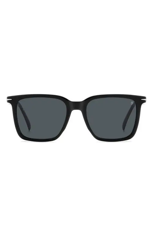 DB EYEWEAR BY DAVID BECKHAM Rectangular Sunglasses - Black Dark Ruthenium