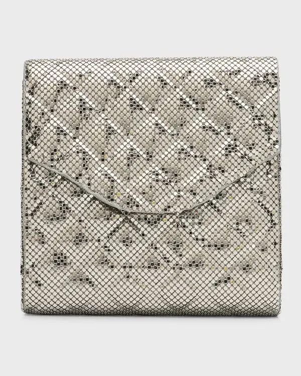 WHITING & DAVIS Stevie Quilted Mesh Crossbody Bag