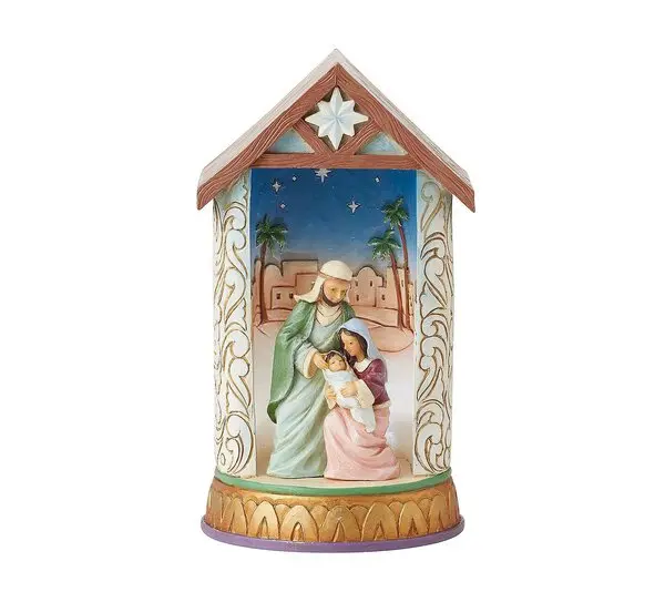 JIM SHORE Holy Family Lighted Diorama