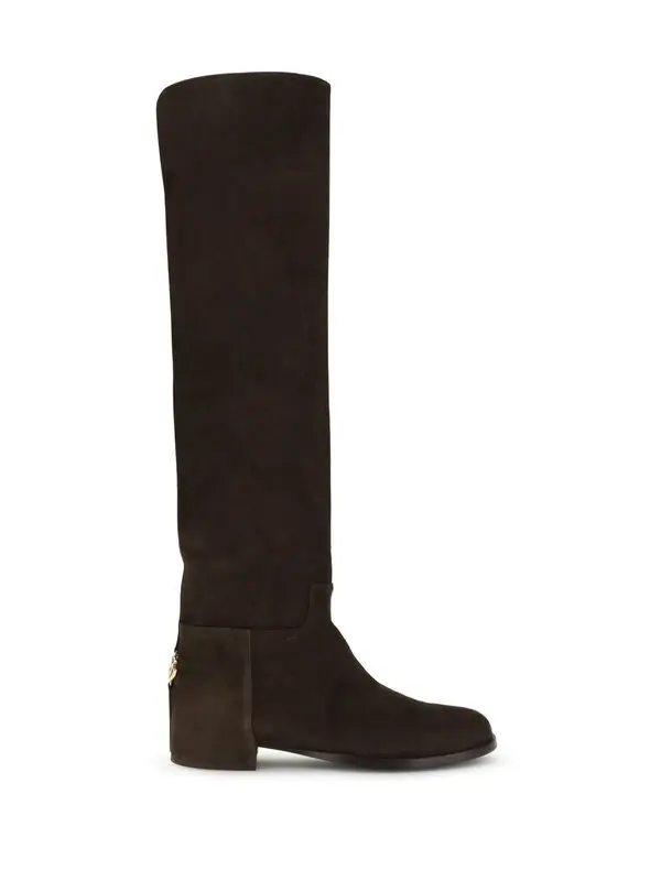 Dolce & Gabbana Suede High Boots - Brown