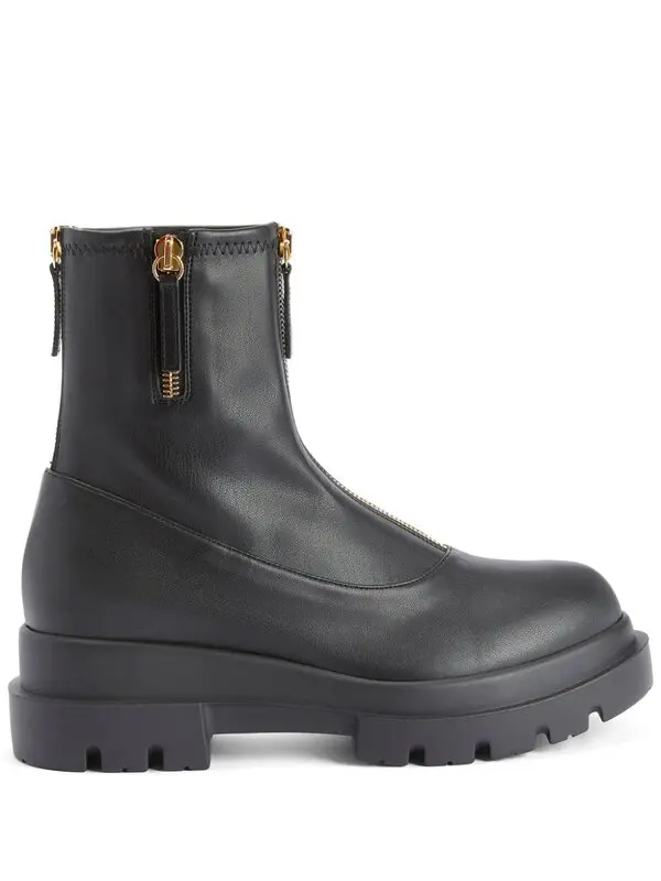 GIUSEPPE ZANOTTI Avide Zip-up Combat Boots - Black