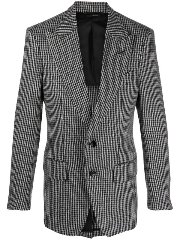 TOM FORD Houndstooth-pattern Single-breasted Blazer