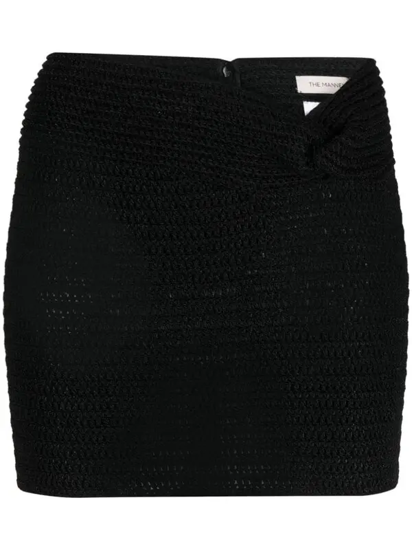 THE MANNEI Kaukaz Knot-detail Knitted Miniskirt