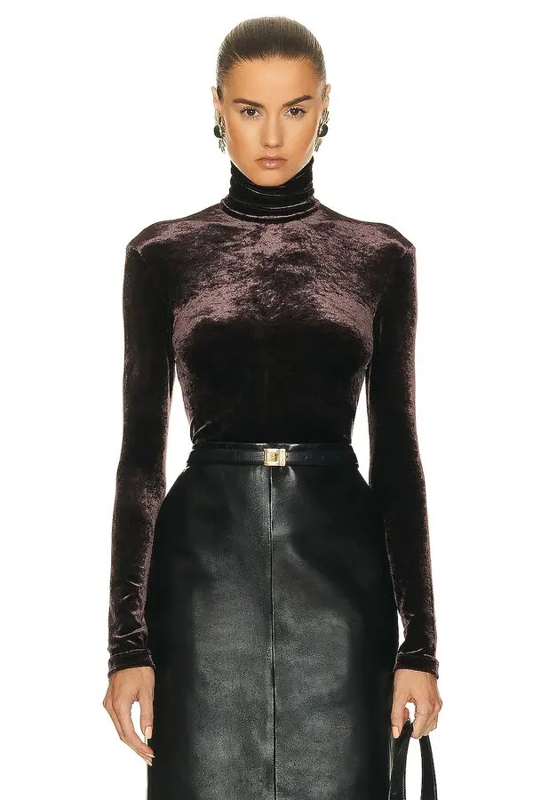 Saint Laurent Long Sleeve Turtleneck Top