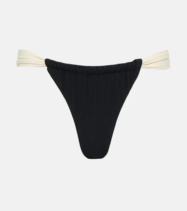 SAME Faux-suede High-leg Bikini Bottoms
