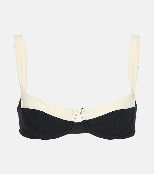 SAME Faux-suede Bikini Top