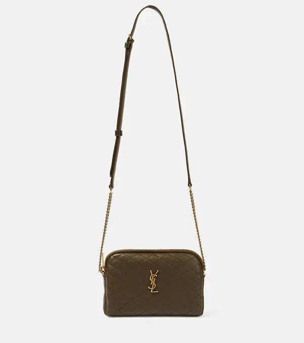 Saint Laurent Gaby Leather Shoulder Bag - Brown