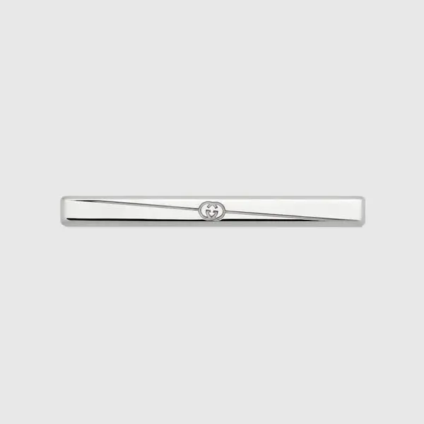 Gucci Diagonal Interlocking G Tie Bar