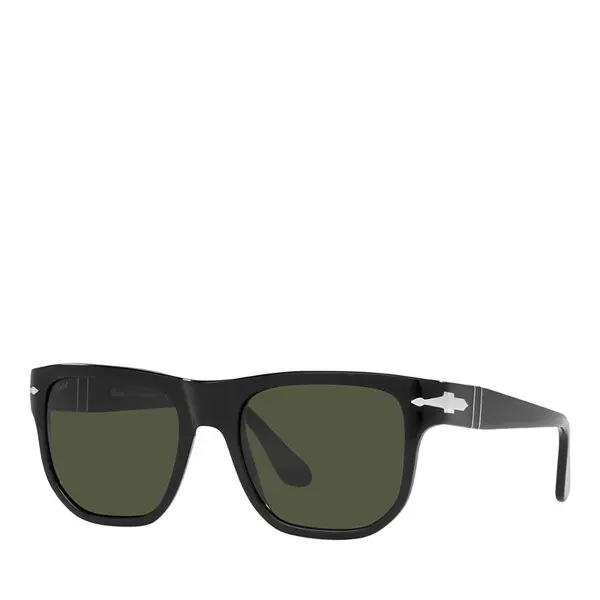 Persol 55mm Square Sunglasses - Black/green Solid